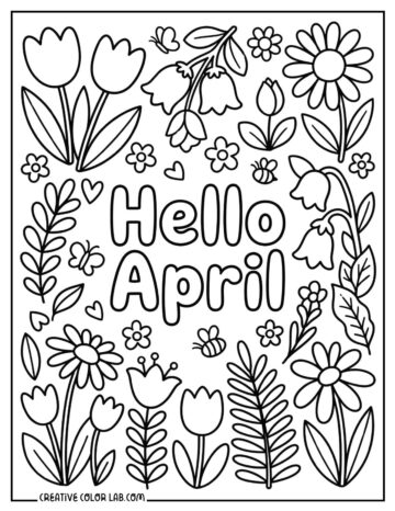 April Coloring Pages | Free PDF Printables
