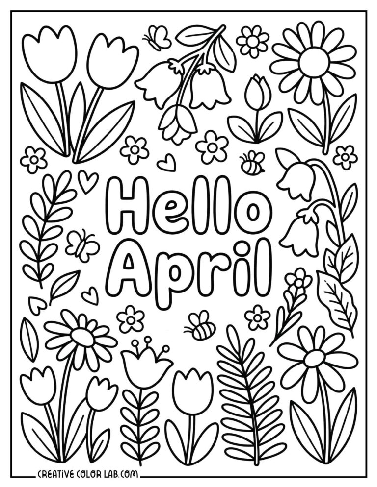 April Coloring Pages | Free PDF Printables